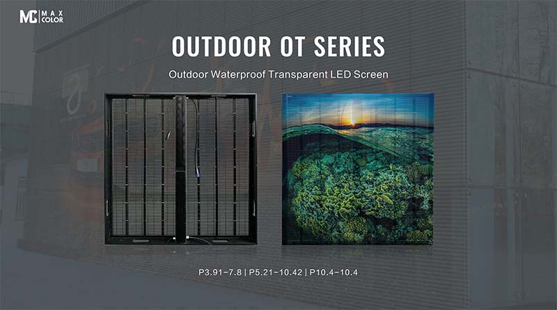 Outdoor Frontal Service Ultra thin transparent led display screen ...